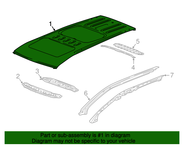 2017-2023 GMC Acadia Roof Panel 84604891 GM | GMPartsDirect.com