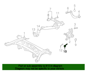 48409-32040 - Cam Sub-Assembly, Rear Suspension Toe Adjust - 2000-2013 ...