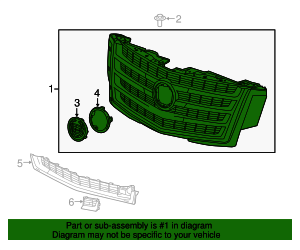 22996063 GM Front Upper Grille | GM Parts Store
