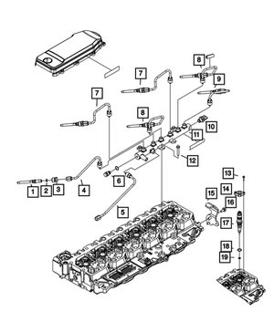 2007-2018 Mopar Fuel Injector Supply Tube 68005438AA | My Mopar Parts