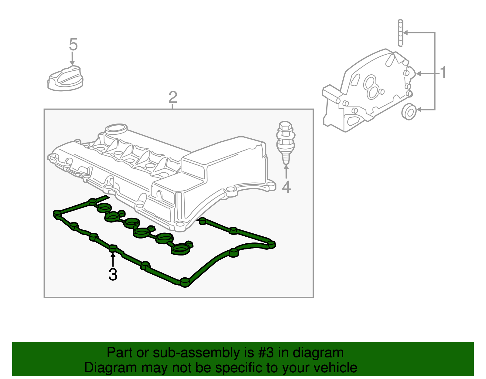 2008-2018 Porsche Cayenne Valve Cover Gasket 955-105-231-01 | Porsche ...