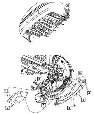 2005-2017 Mopar Front Belly Pan 4806074AI | OEM Parts Online