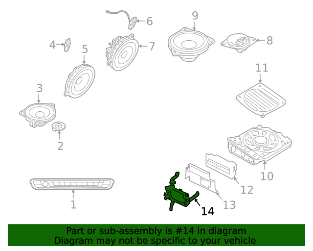 Genuine BMW 65-15-8-718-642 | Support Bracket | FREE Shipping on Most ...
