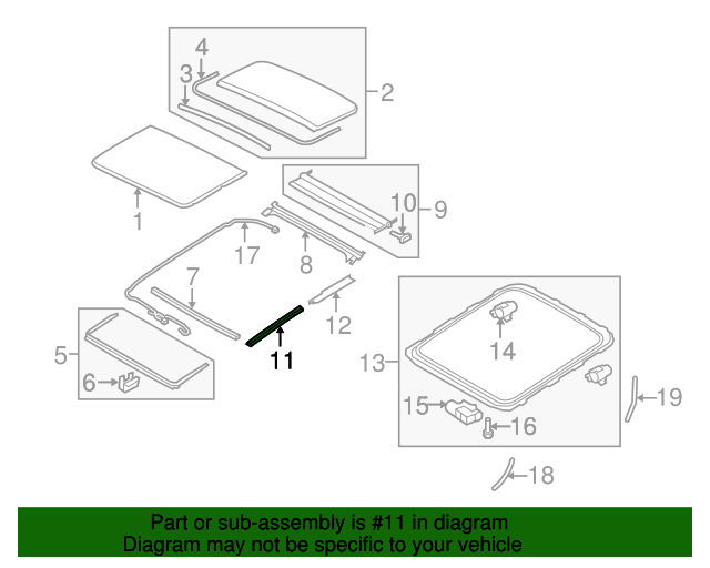 31352860 - Sunroof Molding 2010-2017 Volvo XC60 | AutoNation Parts