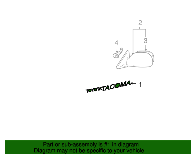 Toyota OEM Door Emblem (Front) Part# 75473-04010 | OEM Vehicle Parts