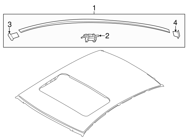 87210-1W200 - Roof Molding 2012-2017 Kia Rio | Kia.Parts Store