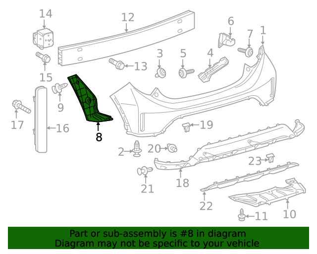 52592-52390 - Bumper Seal - 2018-2019 Toyota Prius C | OEM Genuine ...