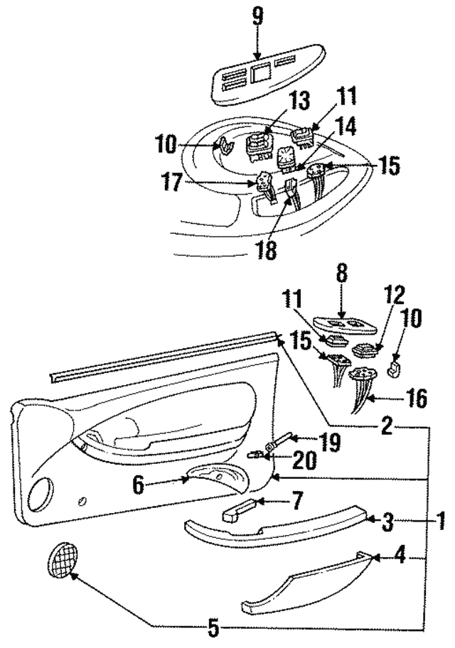 1993-2002 Pontiac Firebird Map Pocket 16651990 | GMPartsDirect.com
