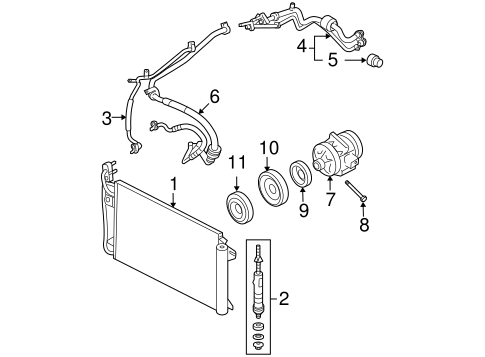 Condenser Compressor Lines For 2012 Ford Fusion Genuine Oem Ford