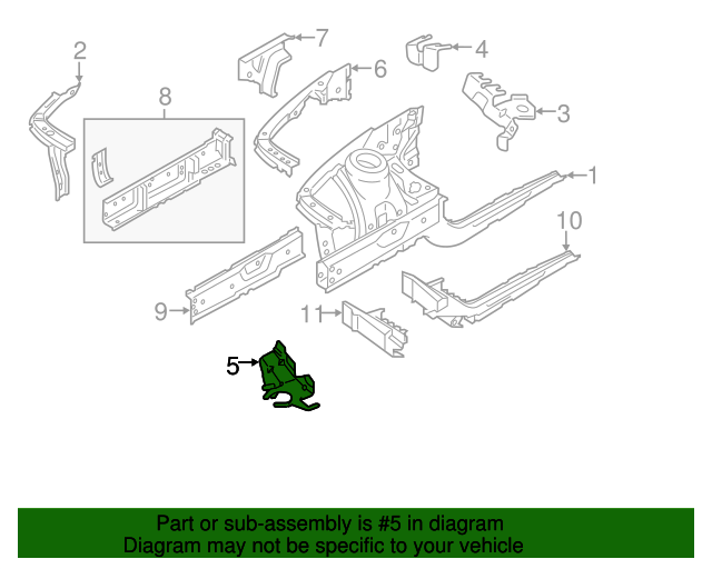 41007284100 - 2014-2021 BMW Support Bracket Bracket (41-00-7-284-100 ...