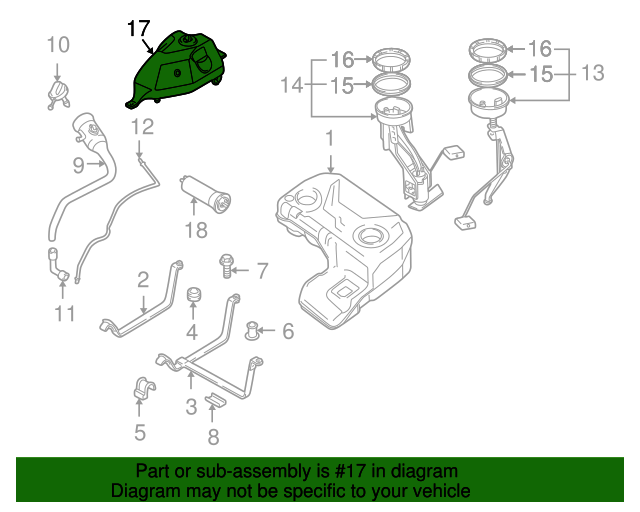 16117175067 - 2000-2006 BMW X5 Expansion Tank (16-11-7-175-067) | BMW ...