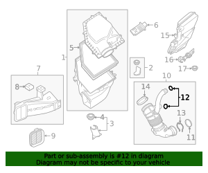 Genuine BMW 13-71-8-652-852 | Engine Air Intake Hose O-Ring | FREE ...