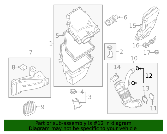Genuine BMW 13-71-8-652-852 | Engine Air Intake Hose O-Ring | FREE ...