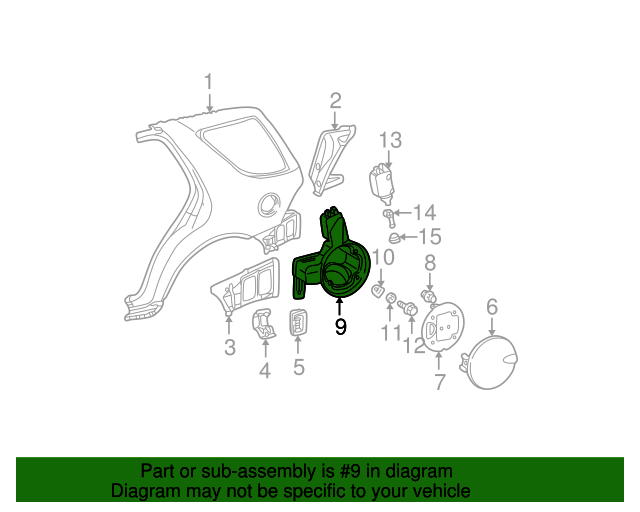 1998-2005 Mercedes-Benz Fuel Filler Housing 163-630-05-67 ...
