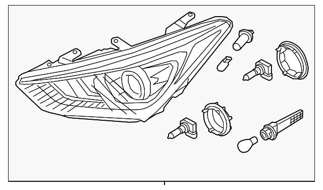 92102-4Z500 - Headlamp Assembly - 2017-2018 Hyundai Santa Fe Sport ...