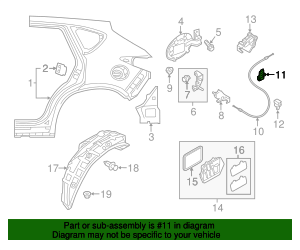 2013-2021 Mazda Fuel Filler Door Release Cable Clip KD53-56-832 ...