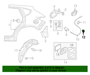 1993-2024 Mazda Opener Cable Clip H260-67-054 | Mazda-Parts