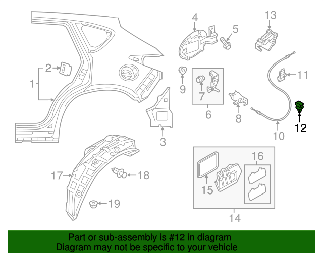 1993-2024 Mazda Opener Cable Clip H260-67-054 | OEM Parts Online