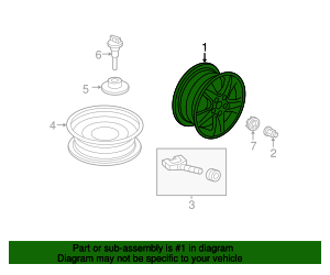 Genuine OEM Acura - Wheel, Alloy Part# 42700-TP1-A91 | Acura Parts For Less