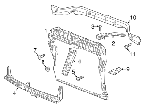 2018-2020 Volkswagen Atlas Radiator Support 3CN-805-588-A | VW Direct Parts