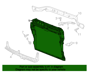 2018-2020 Volkswagen Atlas Radiator Support 3CN-805-588-A | VW Direct Parts