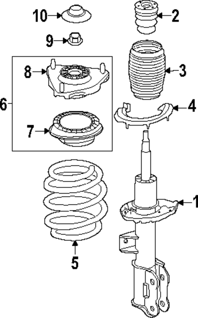 54612-AR000 - Strut Bearing 2022-2024 Kia EV6 | Kia.Parts Store