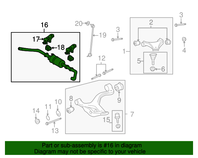 LR032959 - Stabilizer Bar - 2007-2013 Land Rover Range Rover Sport ...