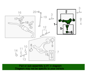 Genuine OEM Upper Control Arm Part# LR051617 Fits 2006-2009 Land Rover ...