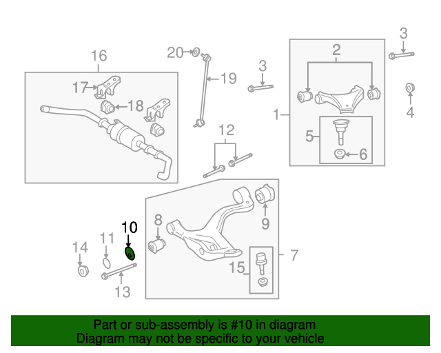 2005-2016 Land Rover Lower Control Arm Washer RYF000203 | JaguarParts.com