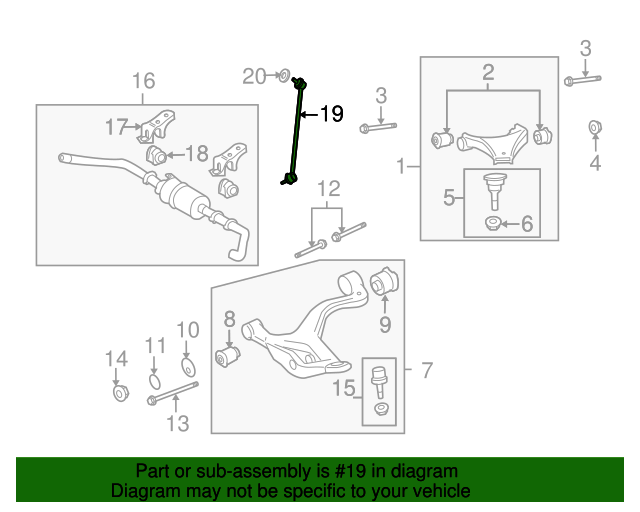 RBM500140 - Stabilizer Link - 2006-2013 Land Rover Range Rover Sport ...