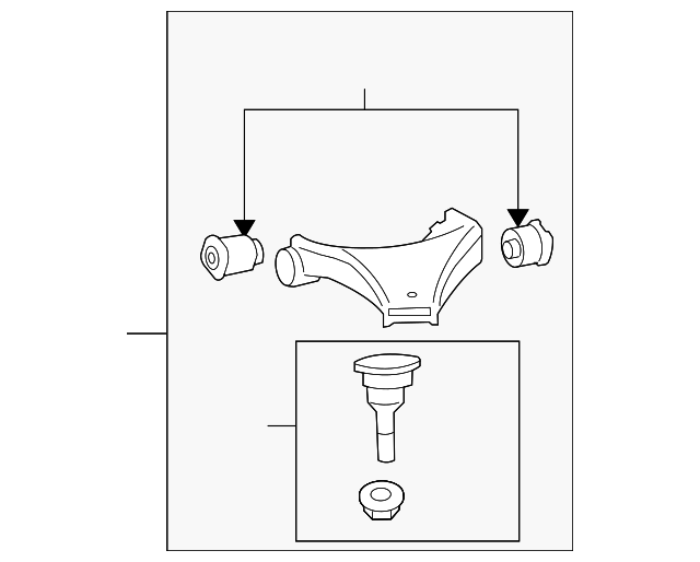 2010-2013 Land Rover Range Rover Sport Upper Control Arm LR063688 ...