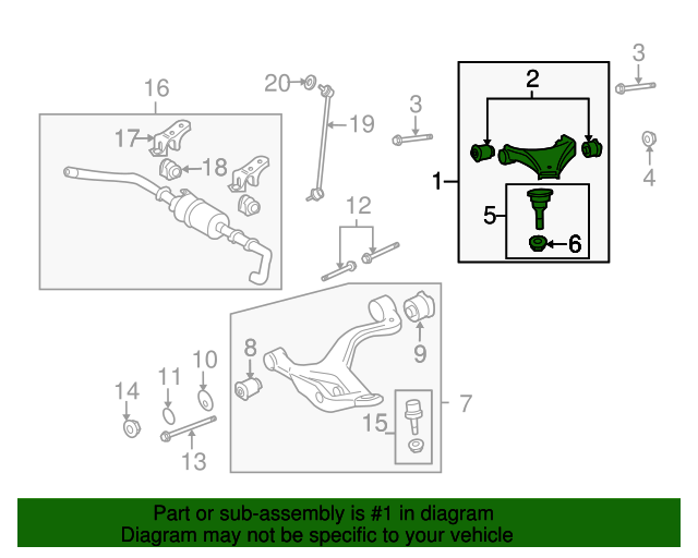 2010-2013 Land Rover Range Rover Sport Upper Control Arm LR063688 ...