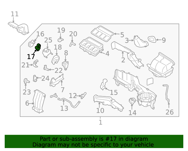 2019-2024 Subaru HVAC Air Inlet Door Actuator 72131SJ001 | Subaru Parts ...