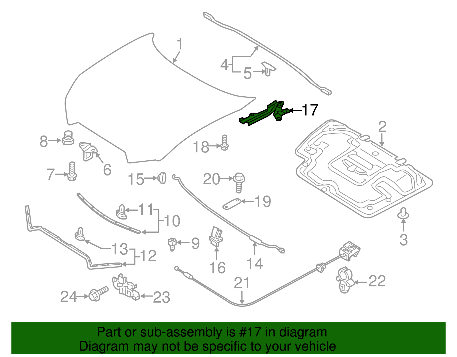 NA1J-52-410C - 2016-2024 Mazda MX-5 Miata - Hinge | Mazda Part Direct