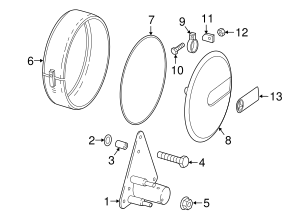 2002-2018 Mercedes-Benz Spare Cover Cover 463-890-54-08 | mb parts exp