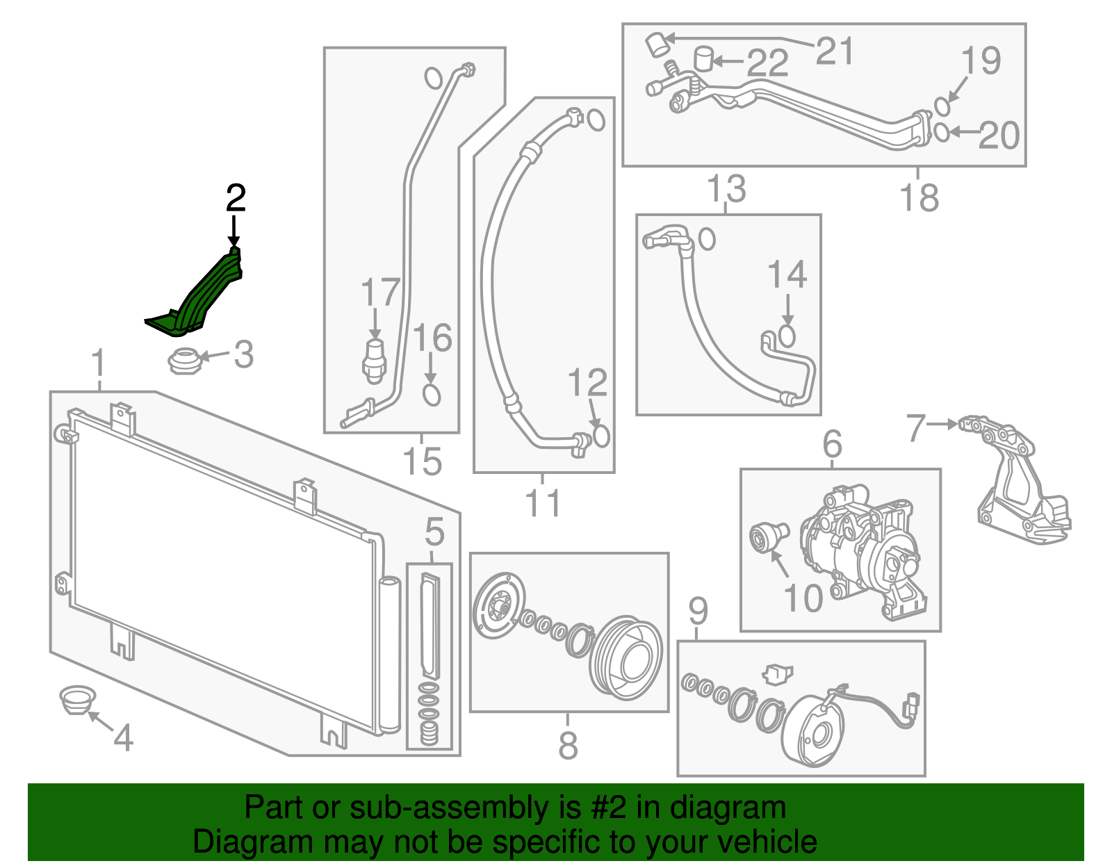 80116-T7J-H00 - Condenser Upper Bracket 2016-2022 Honda HR-V | Toronto ...