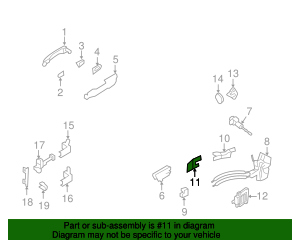 2011-2016 Hyundai Equus Lock Bracket 82485-3N000 | QuirkParts