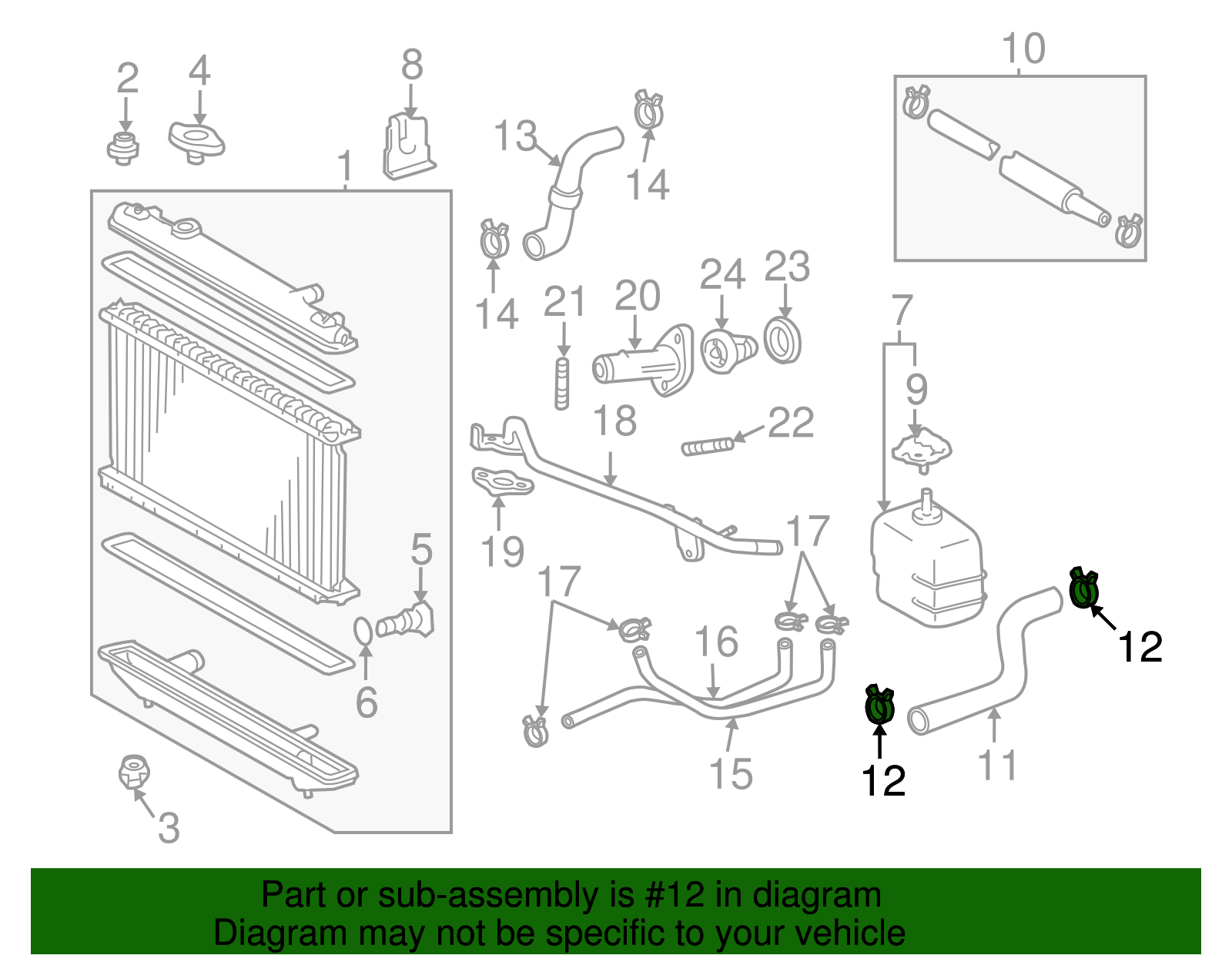 OEM 2005-2015 Toyota Radiator Hose Clamp Part # 90080-46344 | Modern ...