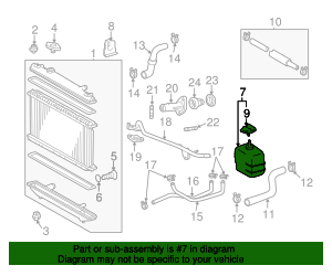 2002-2008 Toyota Reservoir Assembly 16470-AA020 | Toyota Parts Center
