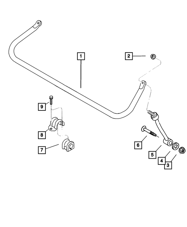 2001-2006 Jeep Wrangler 97-06 Jeep Wrangler Front Sway Bar Link Right ...