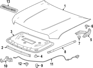 Hood Latch Assemblies with Rivet and Spring 19421265 GM | GMPartsDirect.com