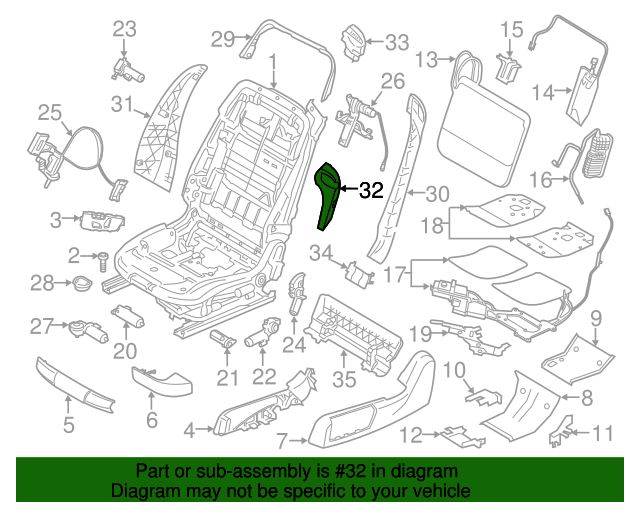 52-10-7-228-305 - Cover, belt guide, left 2012-2019 BMW ...