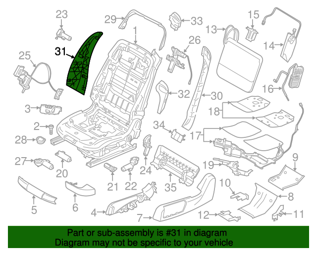 52107269683 - 2012-2019 BMW Back Panel Trim (52-10-7-269-683) | BMW of ...