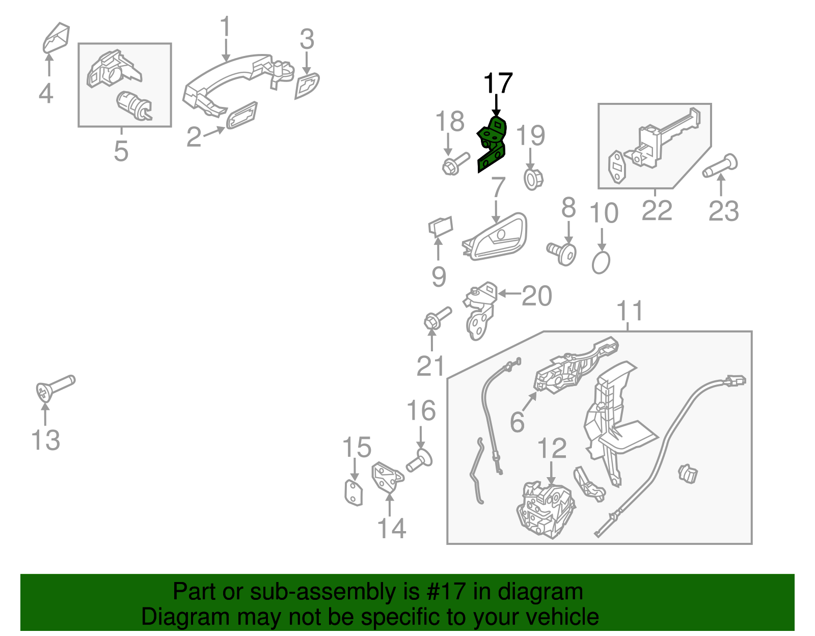 2012-2018 Ford Upper Hinge - Driver's Side (LH) CP9Z-5422801-A ...