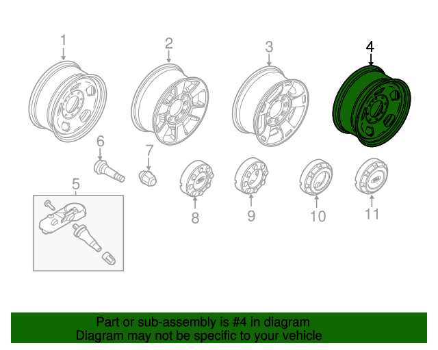 2011-2016 Ford Wheel, Spare BC3Z-1015-A | OEM Parts Online