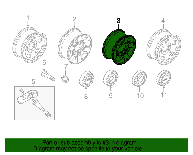 2011-2016 Ford Wheel, Alloy BC3Z-1007-A | Varsity Ford
