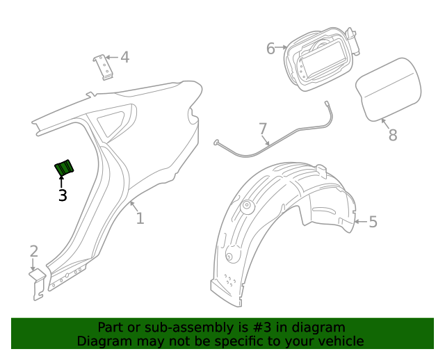 Genuine BMW 41-00-9-492-938 | Quarter Panel Backing Plate | FREE ...