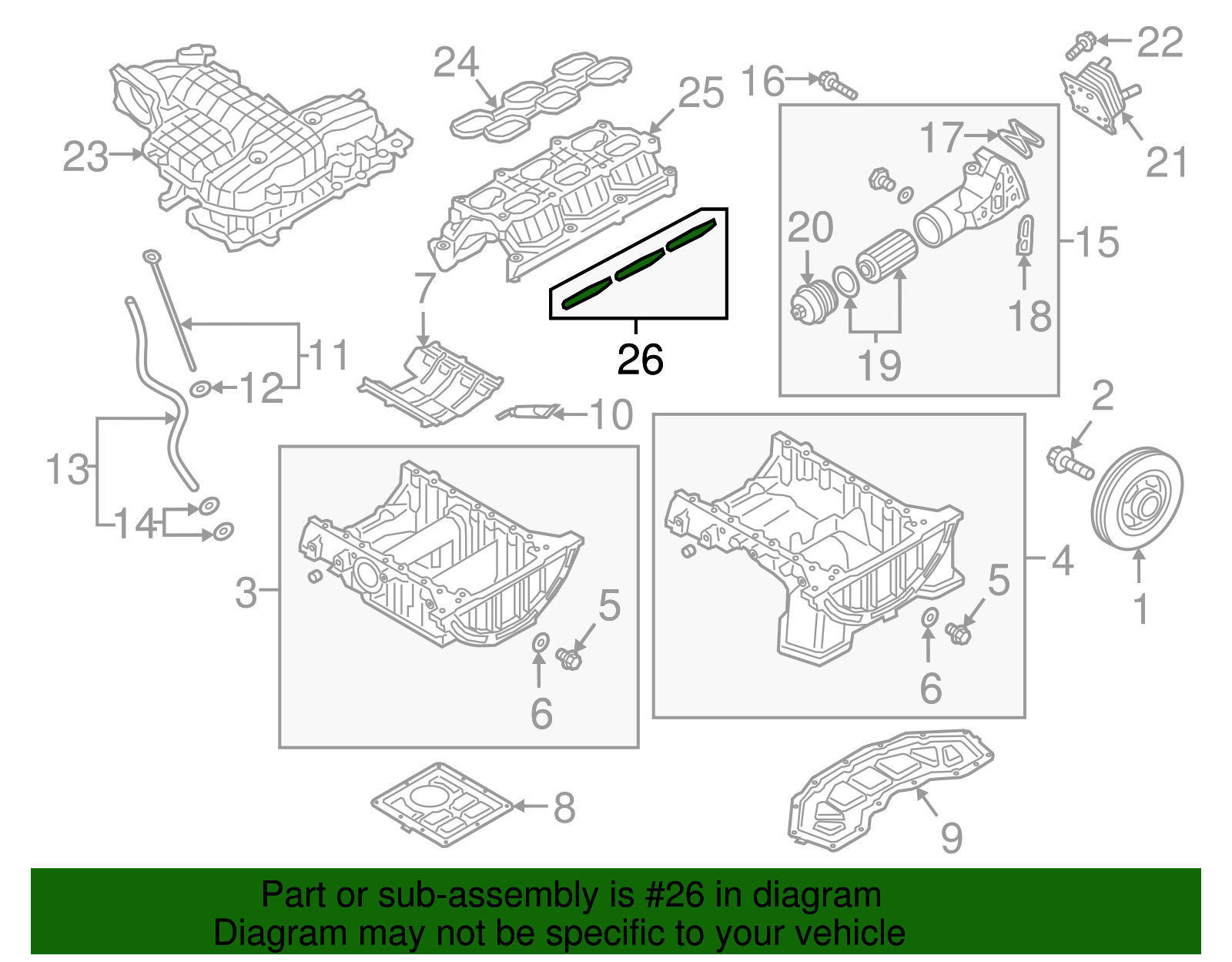 28411-3L100 - Manifold Gasket 2018-2023 Kia | Kia.Parts Store