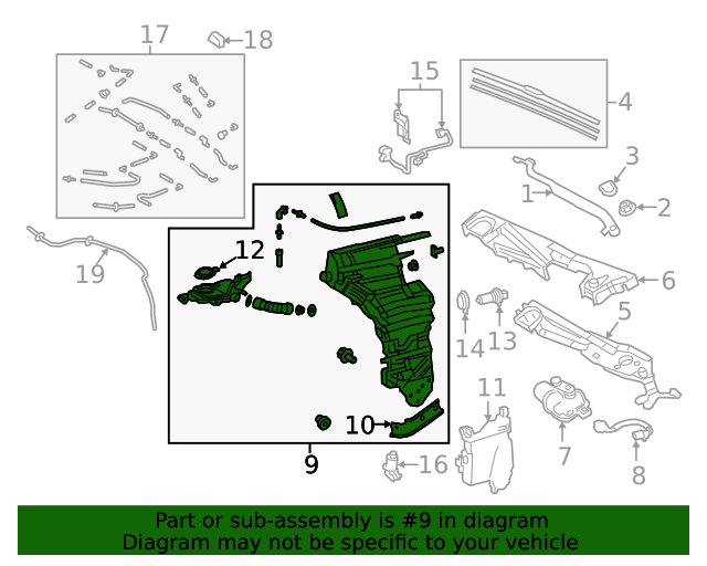 2020-2022 Lexus Washer Fluid Reservoir 85355-50103 | Genuine Lexus Parts