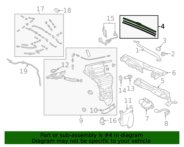 85222-50110 - Windshield Wiper Blade 2018-2023 Lexus | AutoNationParts.com